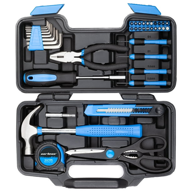 Cartman Blue 39Piece Tool Set General Household Hand Tool Kit with Storage Case