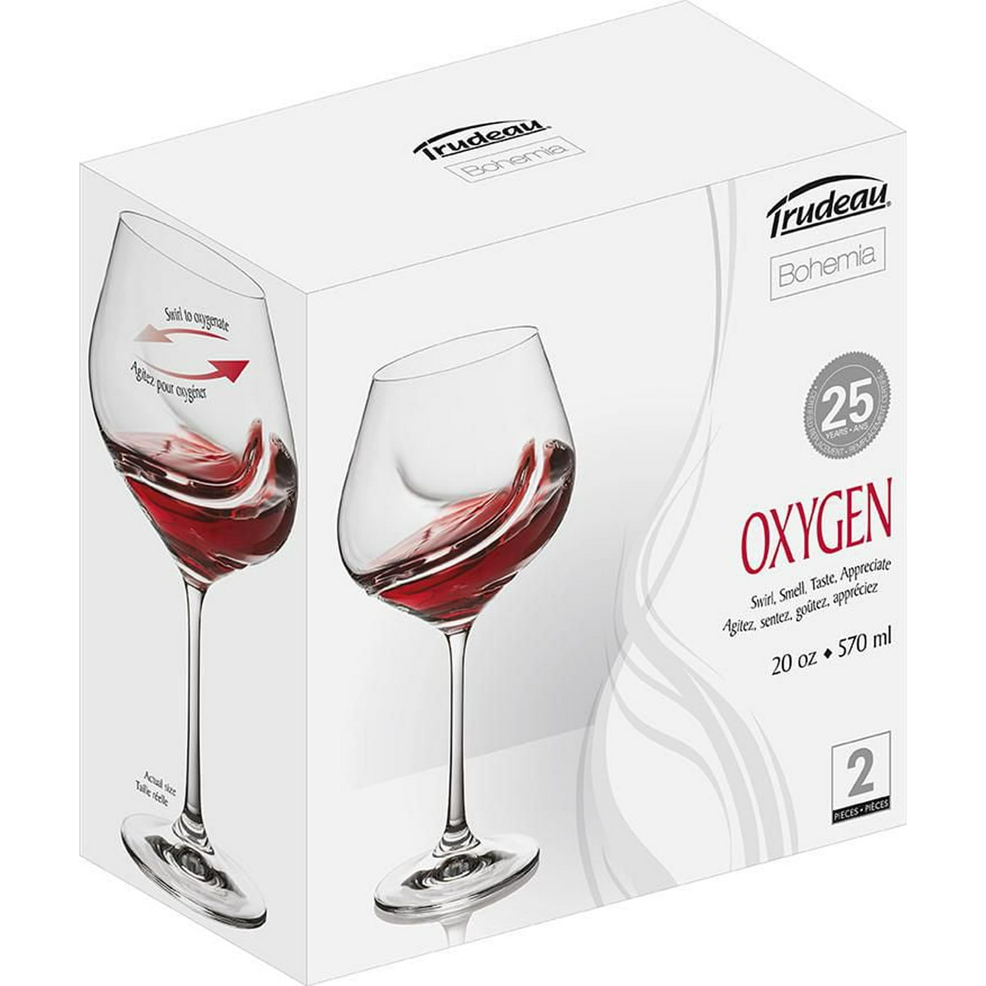 Click here for Trudeau Oxygen Wine Glasses 20oz Set Of 2 prices