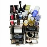 Acrylic Cosmetics Organizer Dark Colored Makeup Box Multi Function with ...