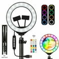 Vivitar RGB Full Color 12" LED Ring Light Kit W/ 63" Light Stand ...
