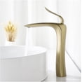 Basin Faucets Brush Gold Bathroom Faucet Single Handle Basin Mixer Tap ...