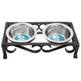 Indipets 90041 1 Pint Raised Wrought Iron Elevated Feeder, Black ...