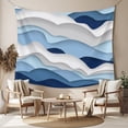 Blue White Ombre Tapestry for Bedroom Wall Hanging Tapestry, Modern ...