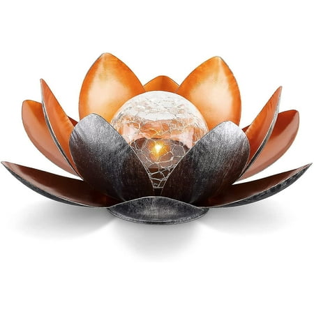 Solar Lotus Flower Light Solar Powered Rechargeable Led Flower Light ...