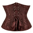 Corsets for Women Vintage Floral Jacquard Tight Bustier Underbust ...