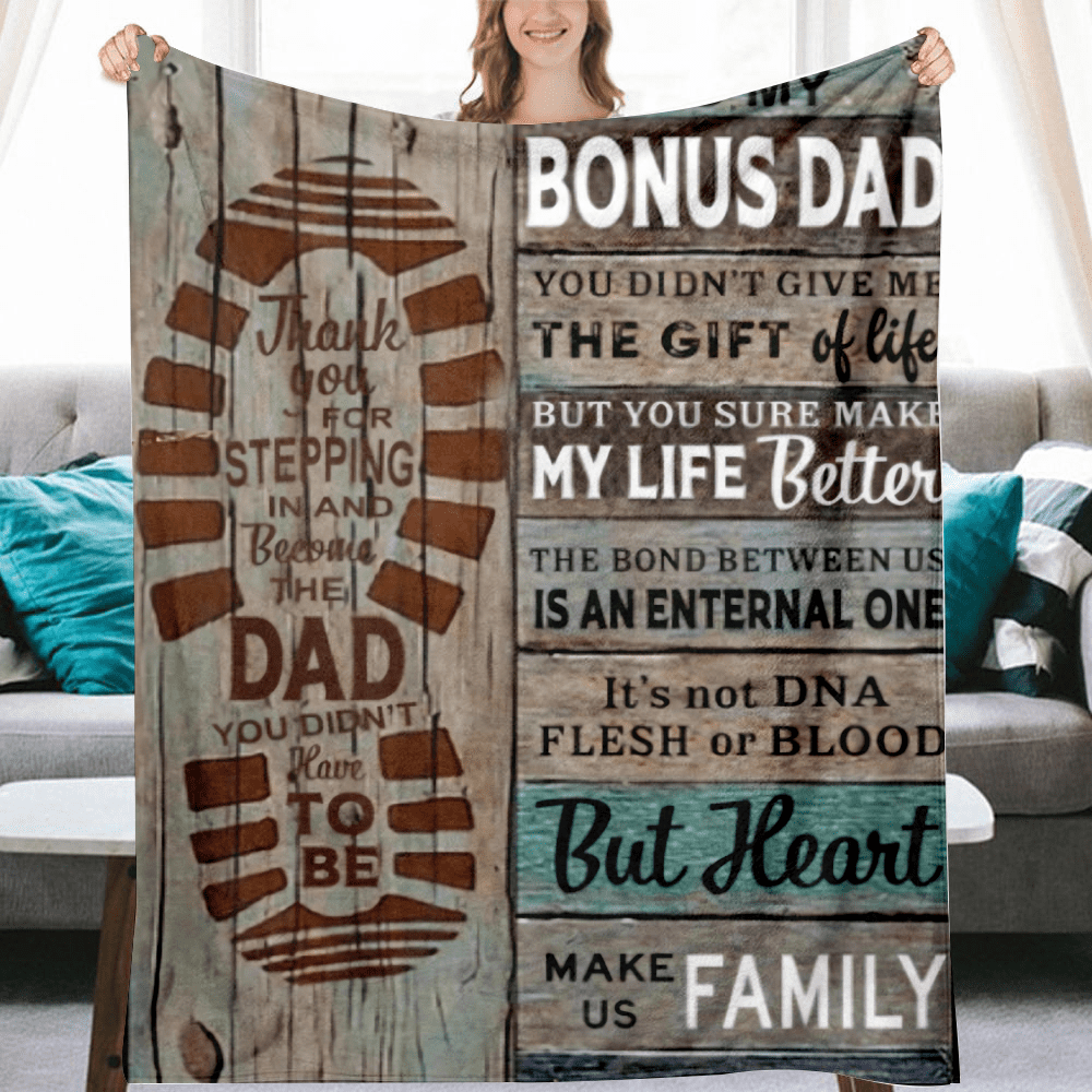 Father's Day Blanket Happy Dad's Day Travel Blanket Attractive Fluffy ...