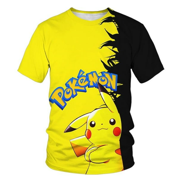 Camisetas de Pokémon para niños y niñas, ropa de Pikachu, Squirtle, 3D ...