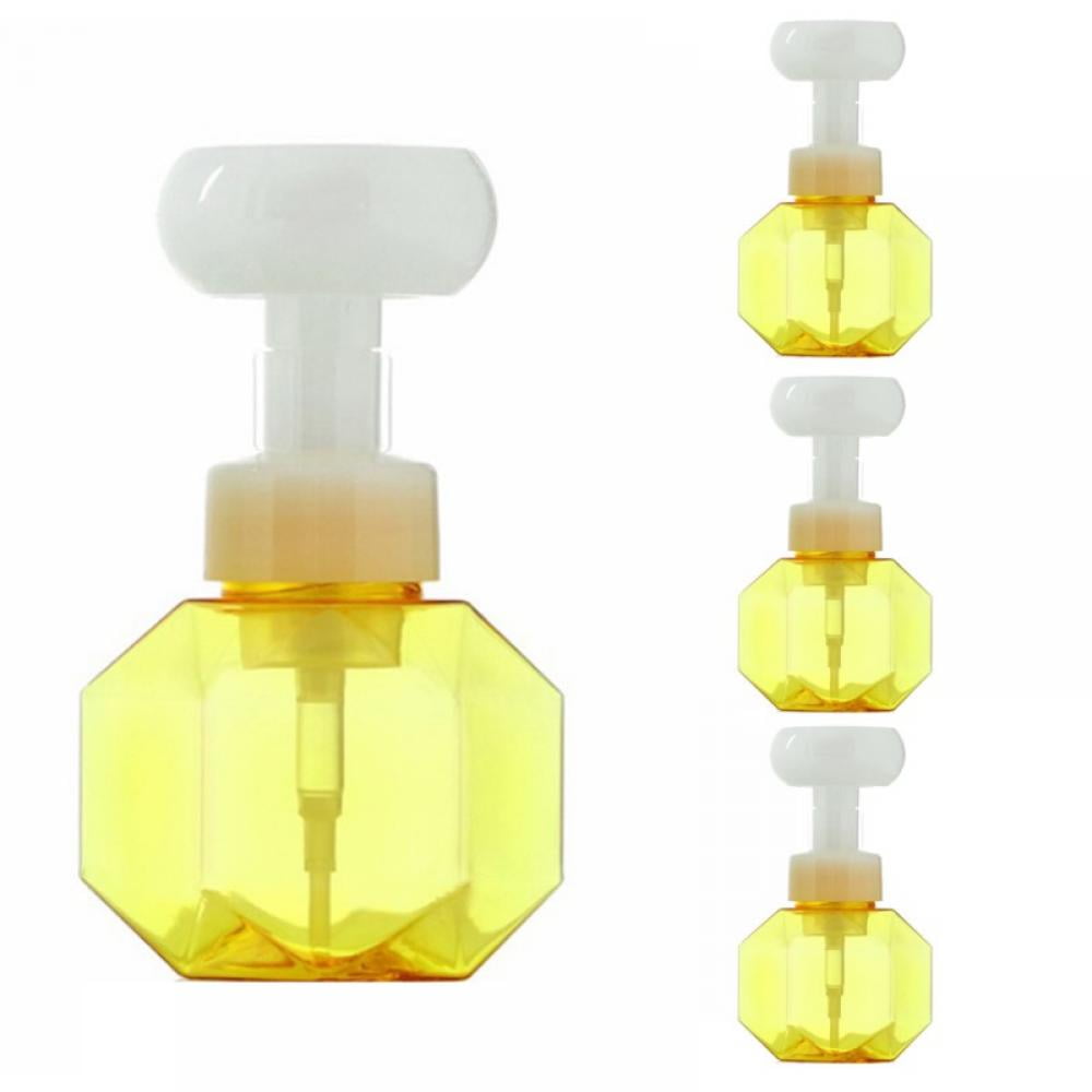 4 Pack Clear Plastic Liquid Soap Pump Bottle Dispensers for Kitchen and ...
