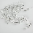 CCOCC 2026 New 50Pcs Push Pins,Clear Thumb Tacks,Steel Point and Head ...