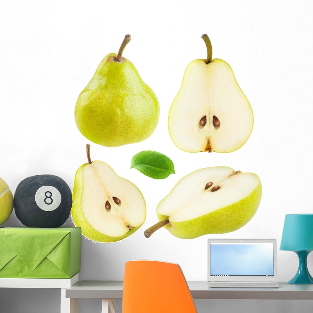 Yellow Green Pears Wall Decal Sticker Set Wallmonkeys Individual Peel ...