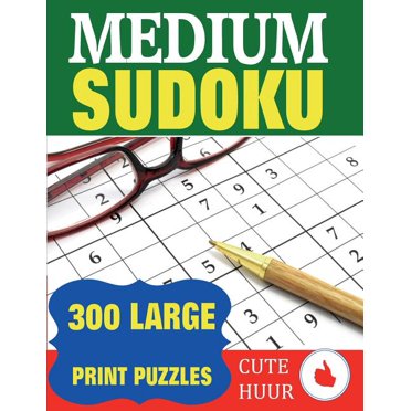 Sudoku Puzzle Book For Adults : 100 Large Print Medium Puzzles for ...