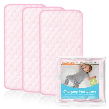 Waterproof changing Pad Liners, 26 x 13 Hypoallergenic & Reusable Ultra ...