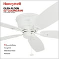 Indoor Honeywell Glen Alden 52" White Low Profile Ceiling Fan with 5 ...