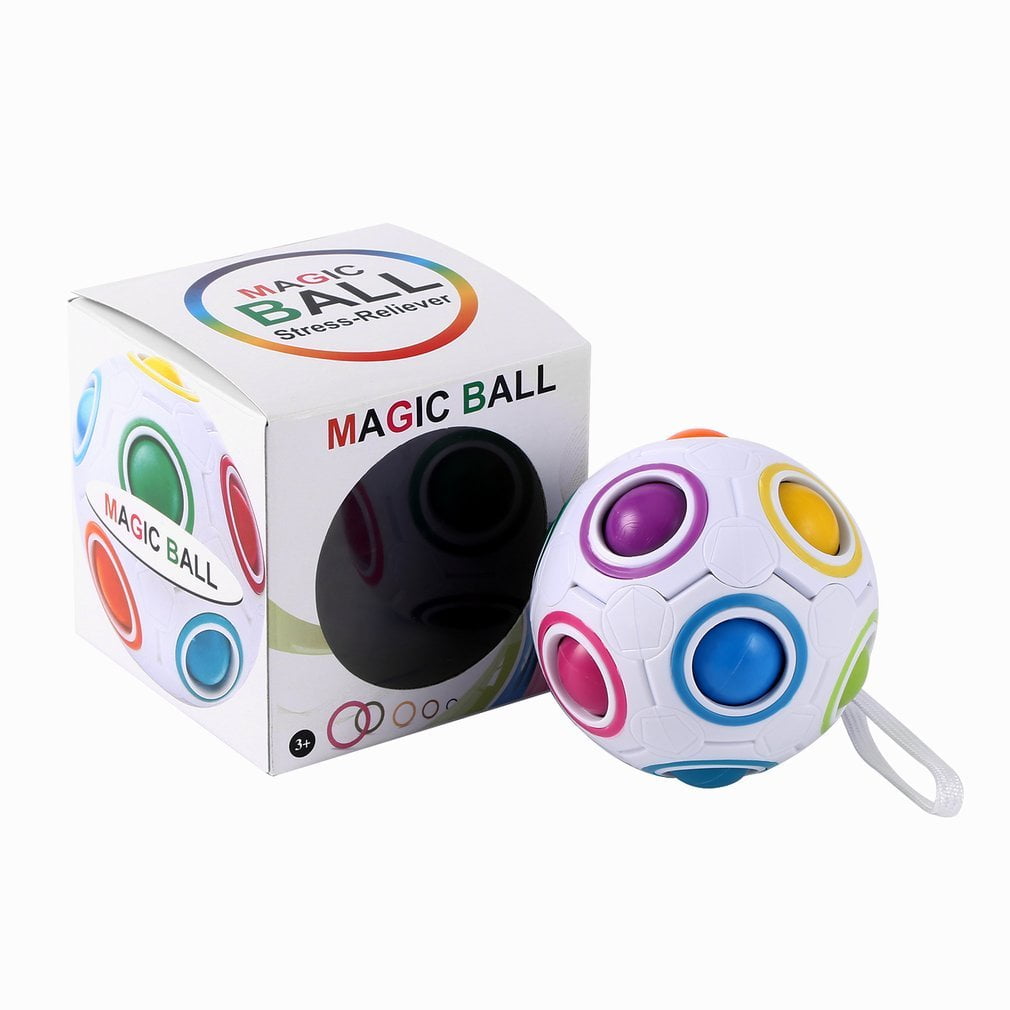 Magic Rainbow Ball Magic Cube Toy Kids Child Educational Toys Stress ...