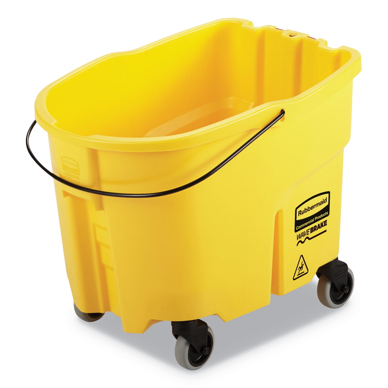 Rubbermaid Commercial WaveBrake 2.0 Bucket 8.75 gal Plastic Yellow ...