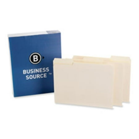 Business Source Interior File Folders- .33 Cut Assorted- Letter- Manila ...