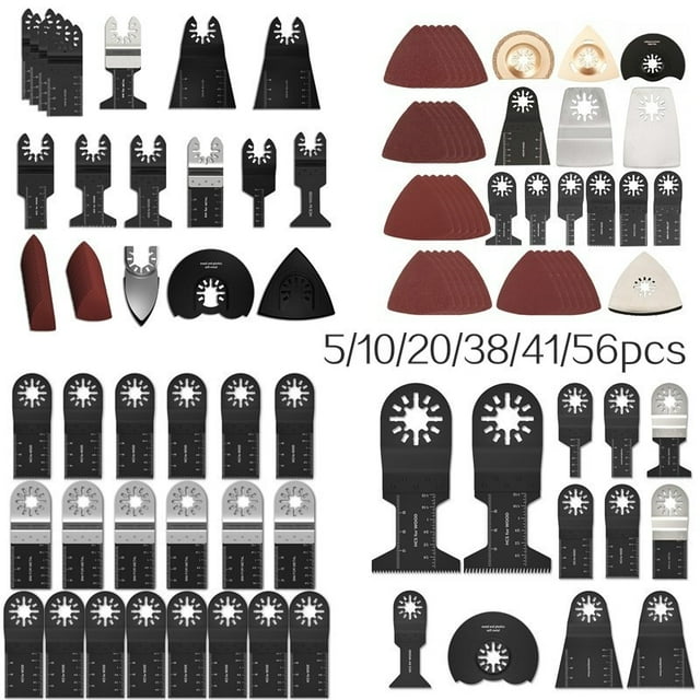 Willstar 5/10/20/38/41/56pcs Mix Carbon Steel Oscillating Saw Blades ...