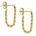 14k Yellow Gold Rope Chain Earrings - Real Fine Jewelry - Walmart.com