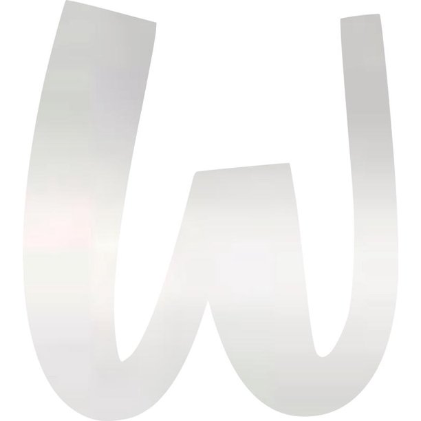 Acrylic Letter W Icebold, 6'' Tall Clear Acrylic Alphabet Letters ...