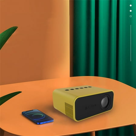 100 Inch 18W Manual Focus Mini LED Projector 1080P Built-in Speaker ...