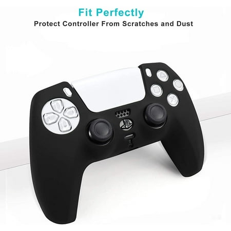 PS5 Controller Skin, Bmatwk Anti-Slip Grip Silicone Cover Protector ...