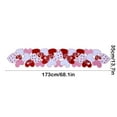 Cevemin Valentine's Day Table Runner - Red Polyester Splicing Design ...