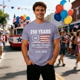 Conairie Men 250 Anniversary USA Shirt Letter Print Short Sleeve ...