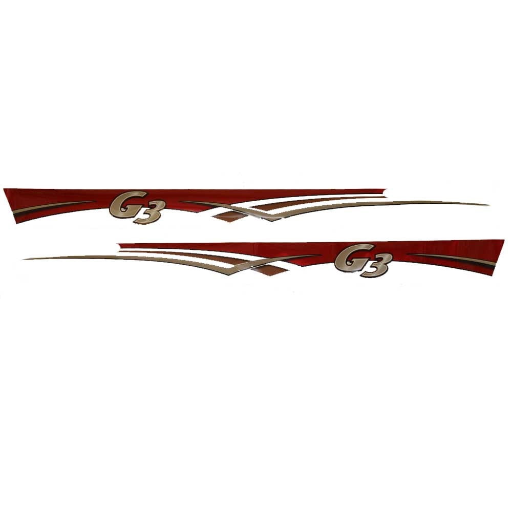 G3 Boat Logo Decal Stickers | 105 x 8 Inch Red Gold (2PC) - Walmart.com