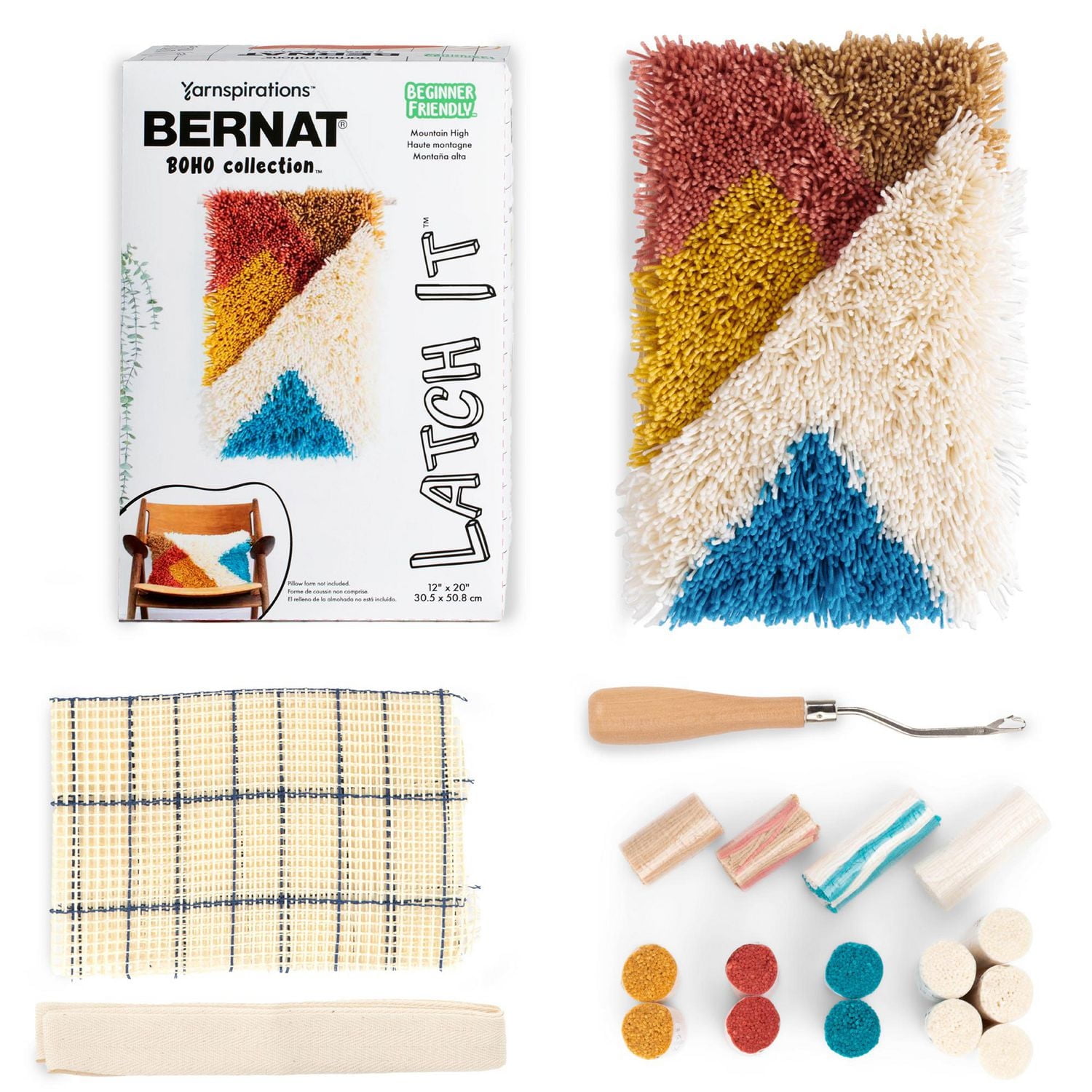 Click here for Bernat Latch It Boho Collection Acrylic Yarn Kit prices