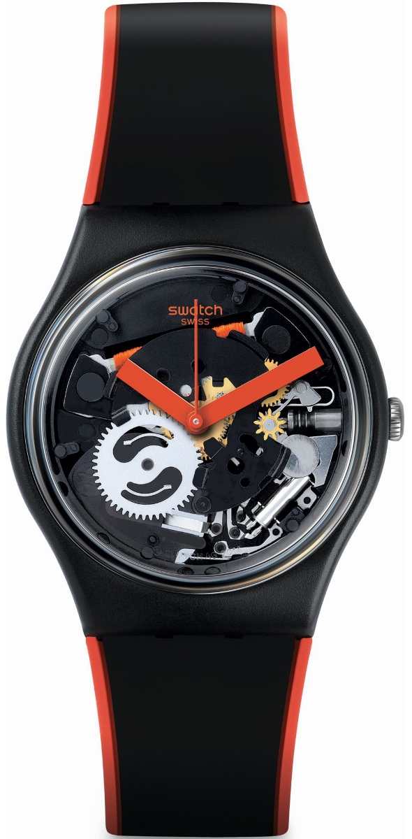 Swatch RED FRAME Unisex Watch GB290 - Walmart.com