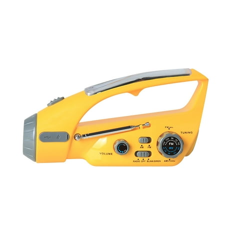 jovati Emergency Solar Hand Crank Portable Radio Bright Searchlight ...
