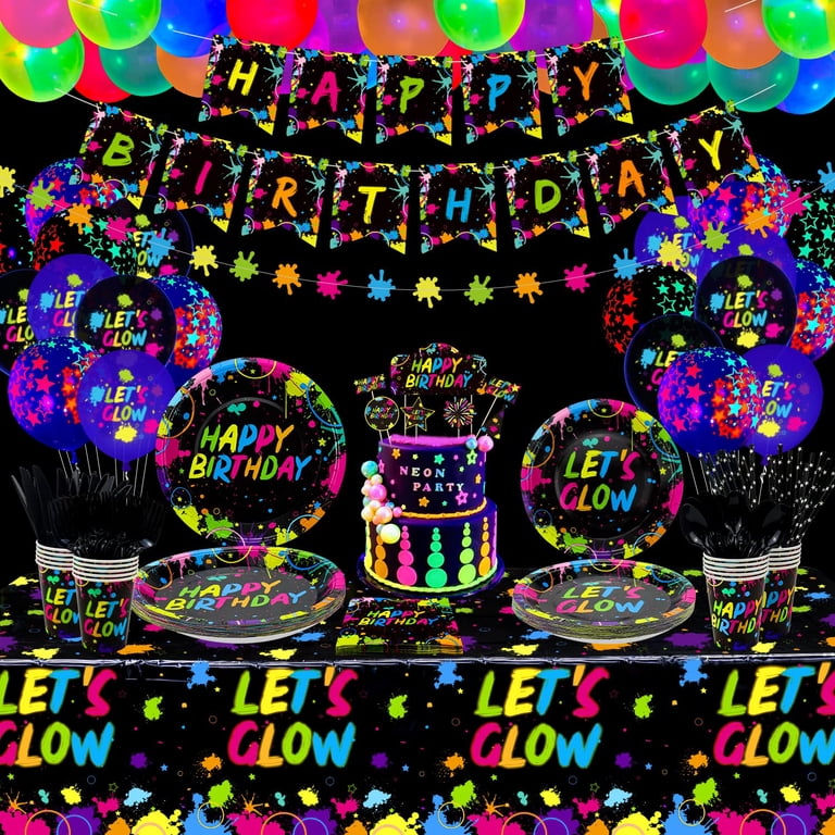Glow Party Birthday Cake