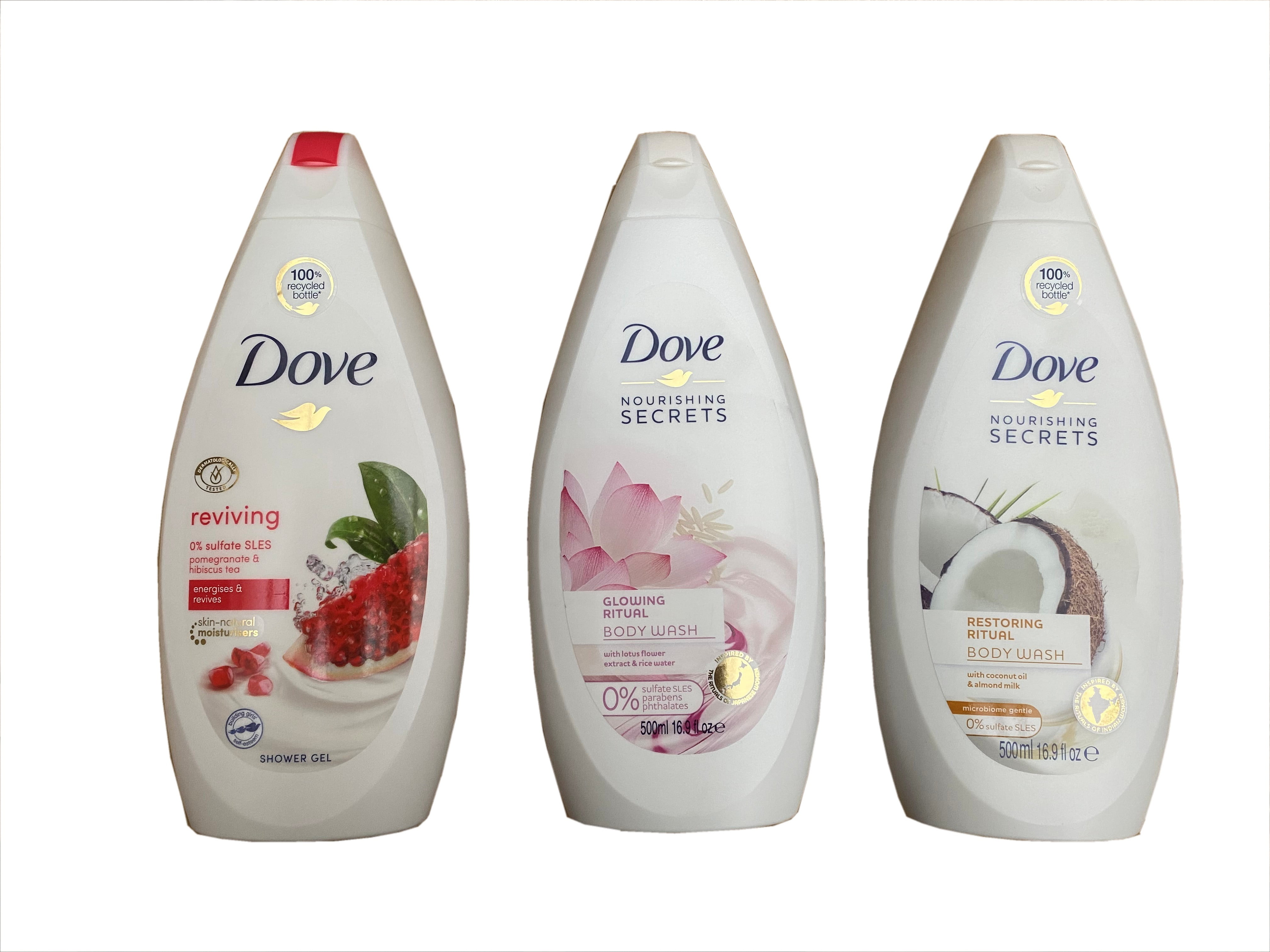 Dove Body Wash Shower Gel 16.9 Oz Flavor:Refreshing Set Size:Pack of 3 ...