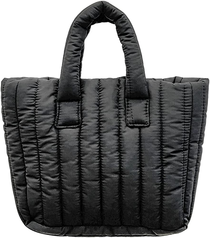 PIKADINGNIS Tote Bag Women Stylish Down Padded Handbag Casual Quilted ...