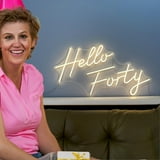 Neon Sign Aesthetic Custom Neon Sign Hello Forty 40th Birthday Gift ...