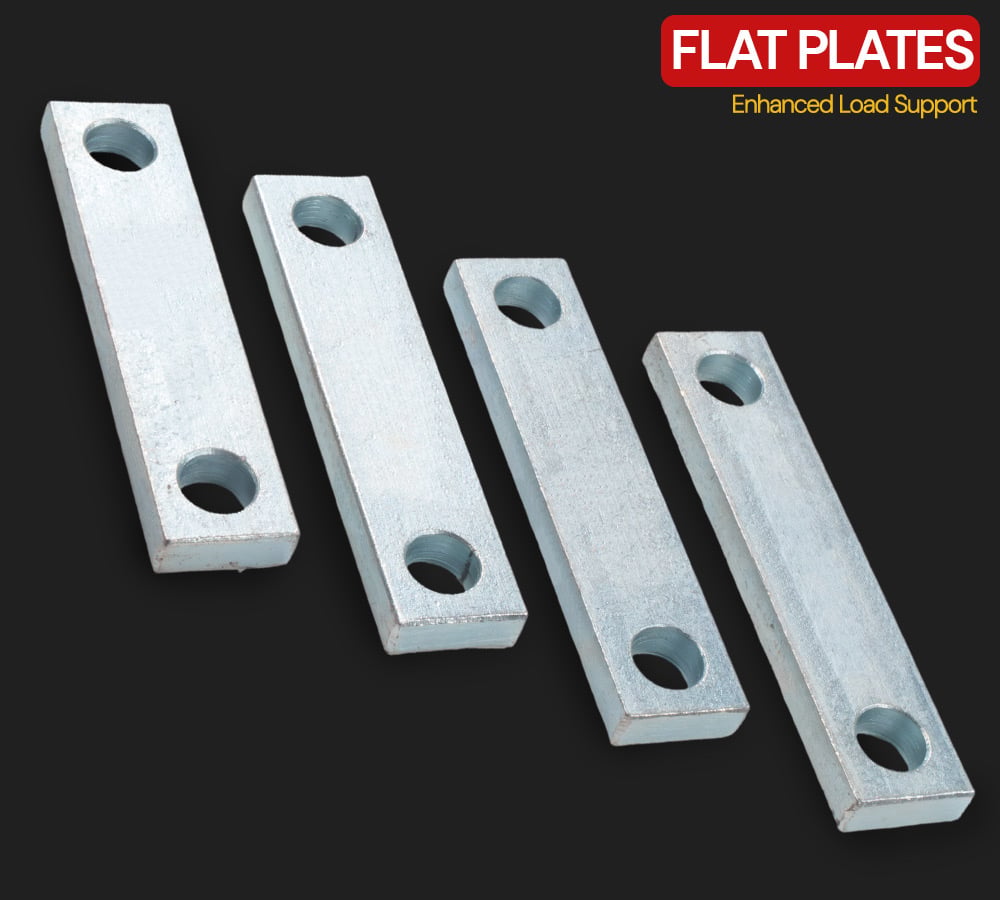 16" Square Bend U-Bolt Kit with Tie Bars, Hex Nuts & Lock Washers ...