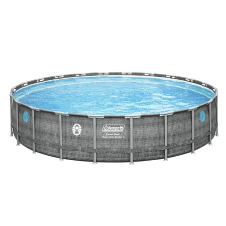 Coleman Power Steel 22' x 52" Round Metal Frame Above Ground Pool Set ...