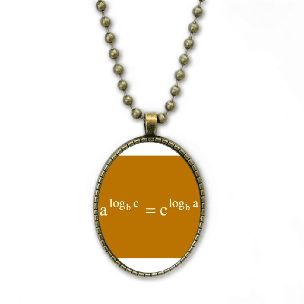 Mathematical Formula Expressing Computational Equivalence Necklace Vintage Chain Bead Pendant