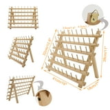 New brothread Wooden Thread Rack - 60 Spools Cone Stand for Organizing ...