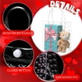 24 Pcs Coquette Black Bow Party Gift Bags PVC Clear Gift Bags with ...