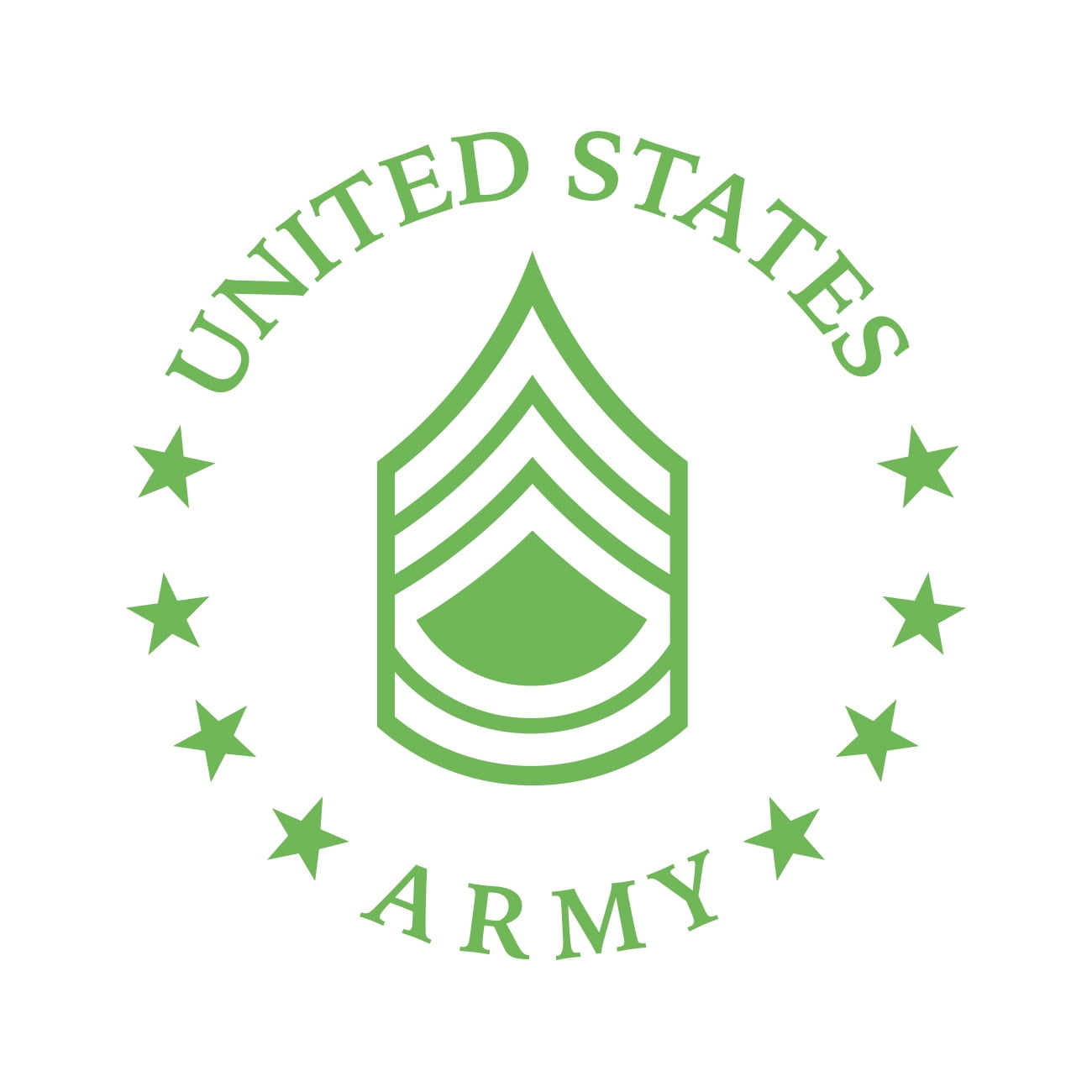 E-7 Sergeant First Class US Army Rank Sticker Decal Die Cut - Self ...