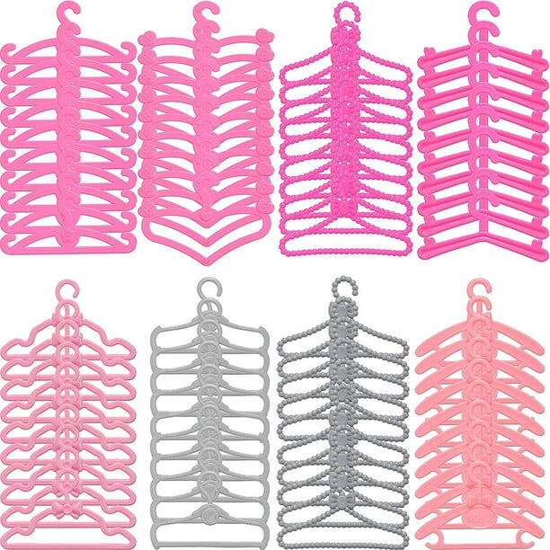 80 Pieces Plastic Doll Clothes Hangers 11.5 Inch Doll Clothes Hangers ...