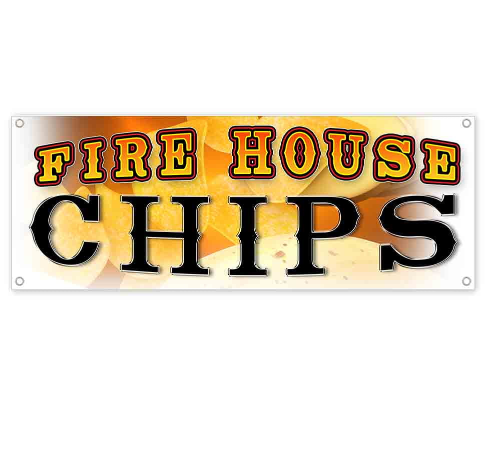 Firehouse Chips 13 oz Vinyl Banner With Metal Grommets - Walmart.com