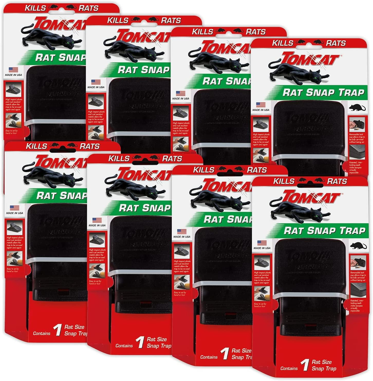 Tomcat Rat Snap Trap 8 Pack - Walmart.com