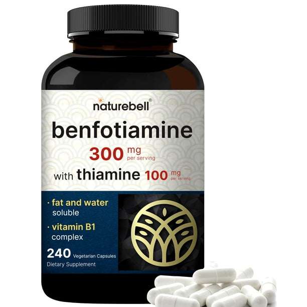 Suplemento NatureBell Benfotiamina 300 mg con tiamina 100 mg | Walmart ...