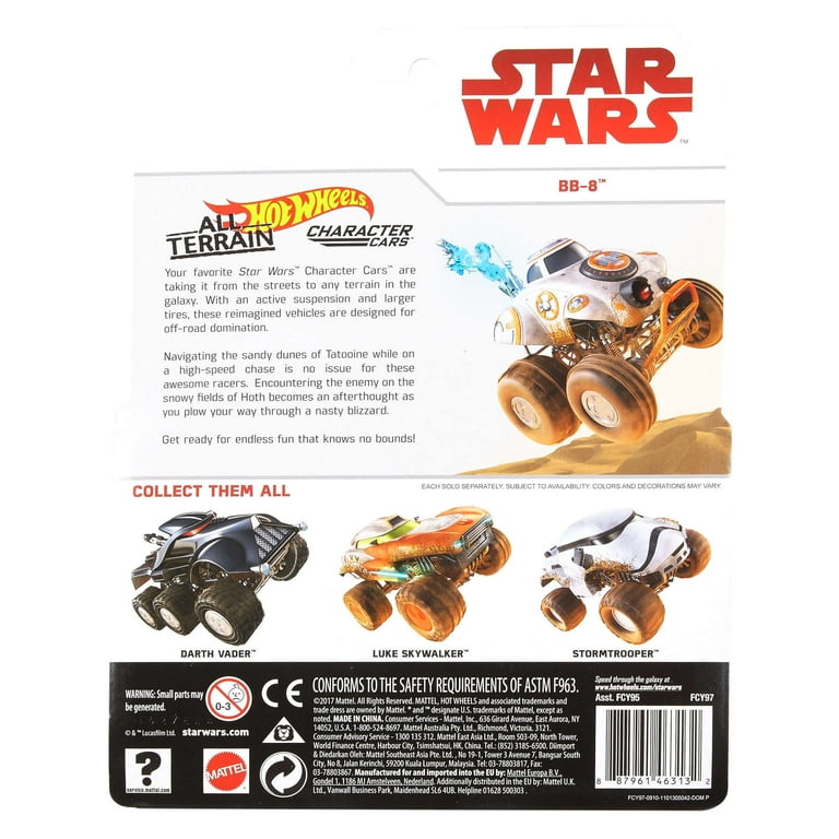 Star Wars Toys Mattel Hot Wheels Star Wars 1:64 Scale Diecast BB-8 ...
