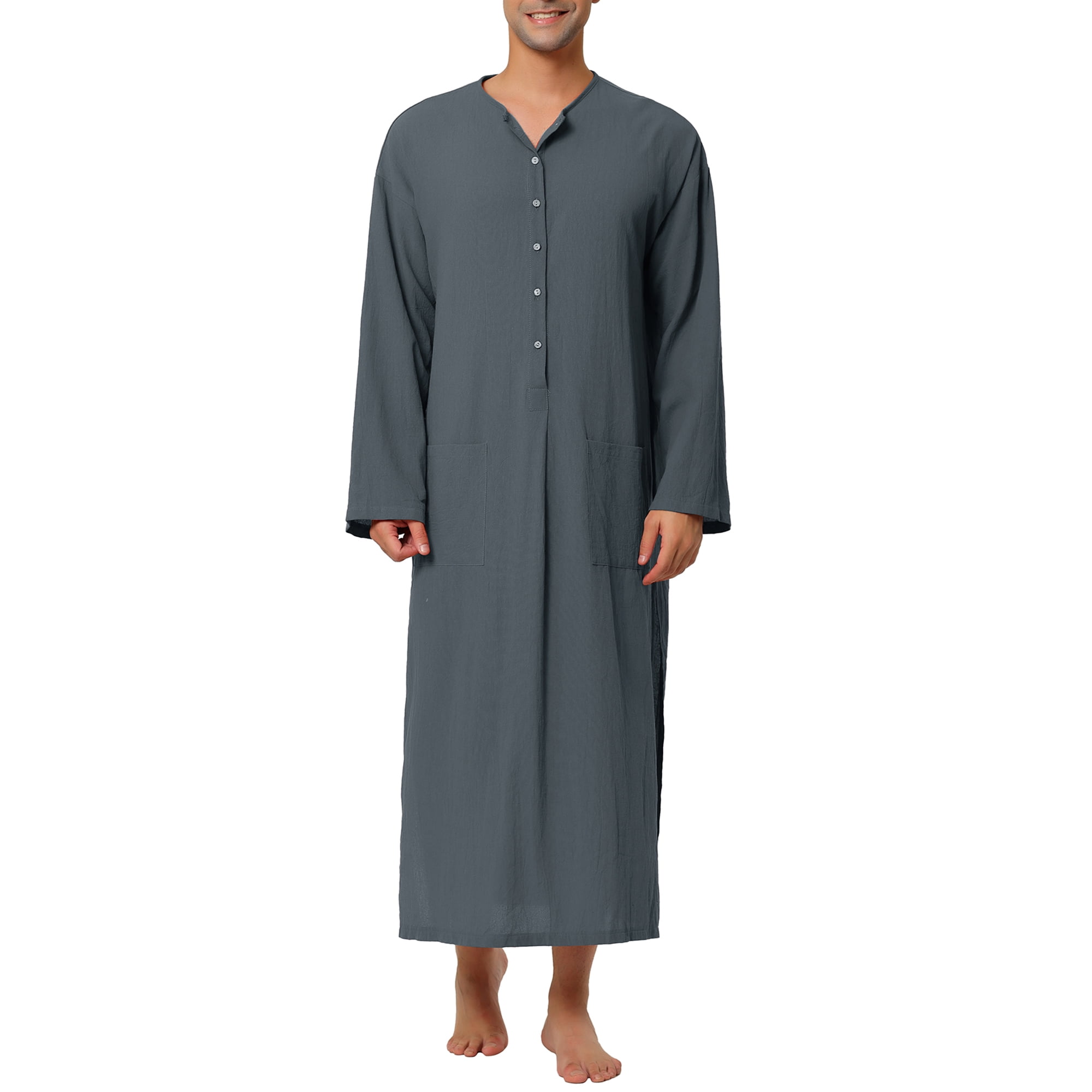 Click here for Inspire Chic Big & Tall Mens Nightshirt Cotton Sle... prices