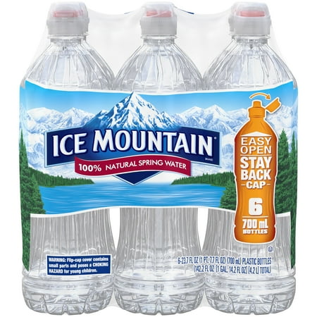 Ice Mountain Sport Natural Spring Water, 23.7 Fl. Oz., 6 Count ...