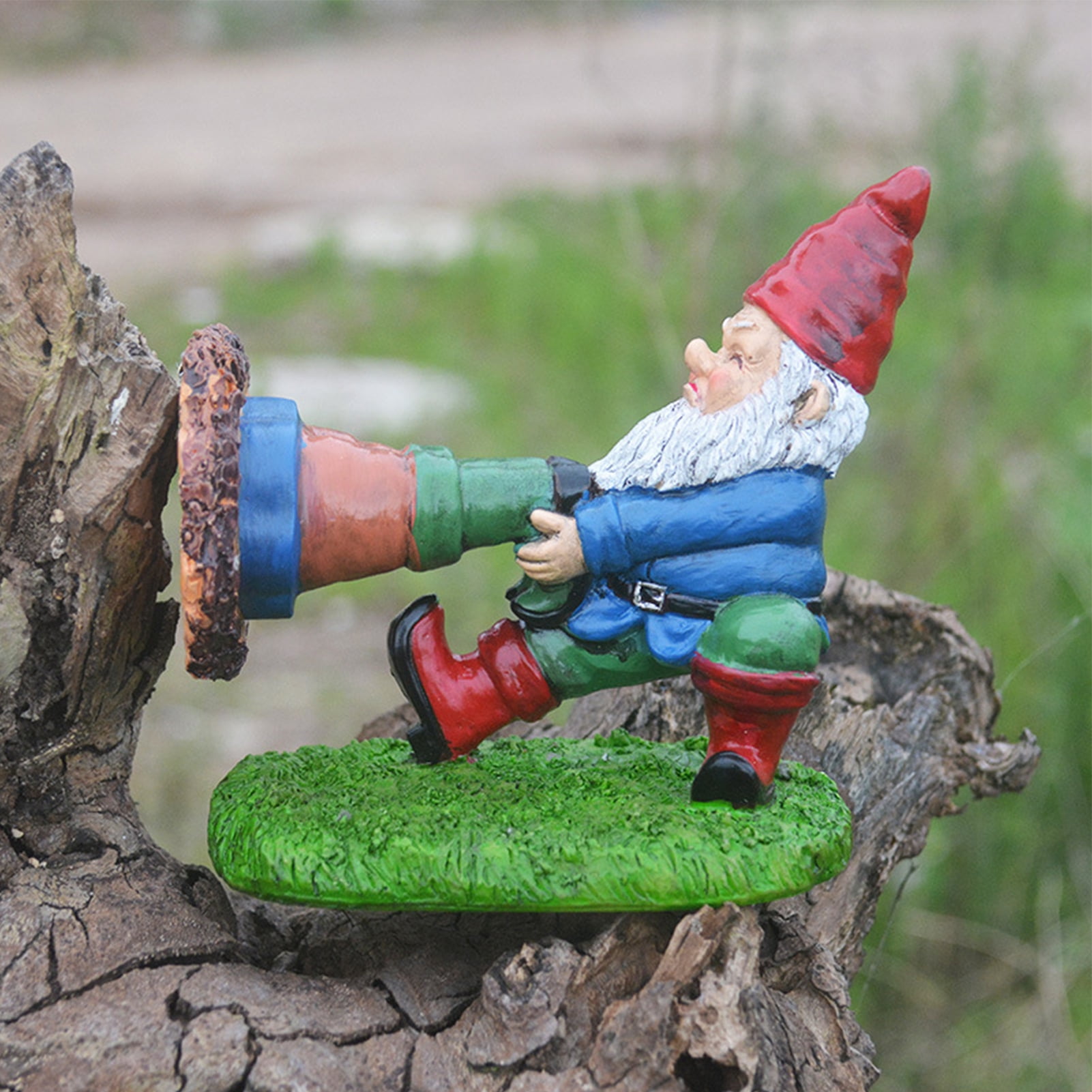 Cheers Anti-fade Gnome Statue Adding Vitality Resin Funny Trapped Gnome ...