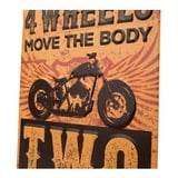 Four Wheels Embossed Metal Sign - Walmart.com